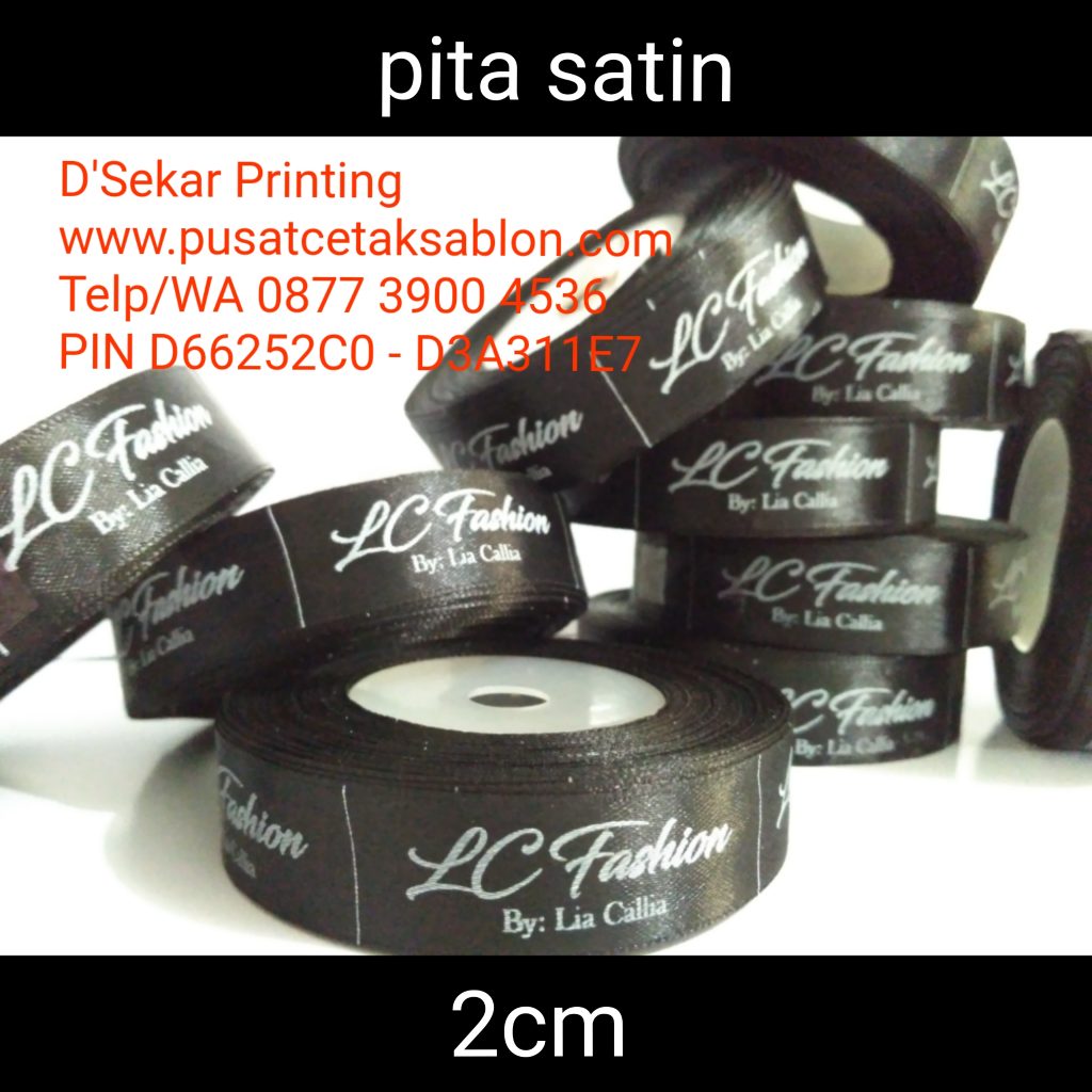 Cetak Sablon Pita Satin | Dsekar Printing Cetak Sablon Merchandise
